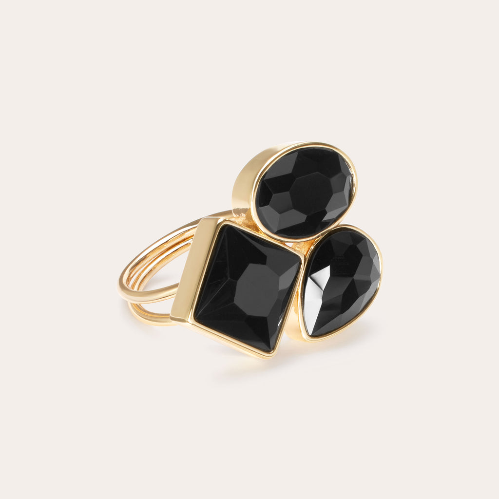 Alena Stone Cocktail Ring in black | Ramy Brook