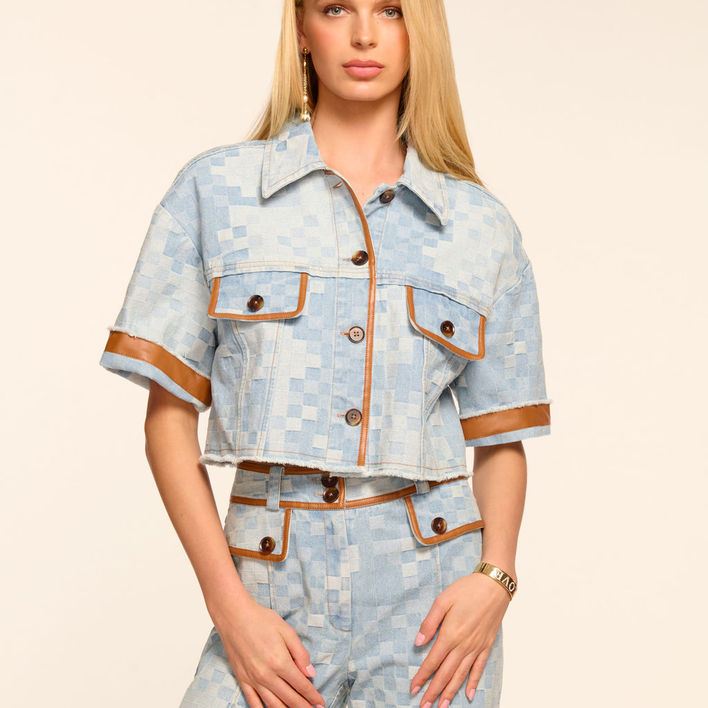 denim jacket short sleeve
