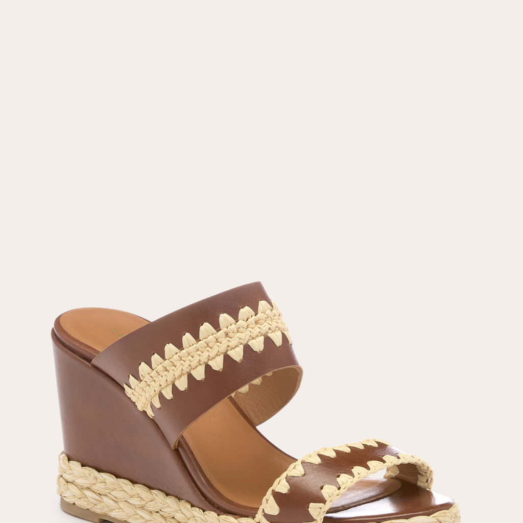 Landyn Crochet Espadrille Wedge in gold | Ramy Brook