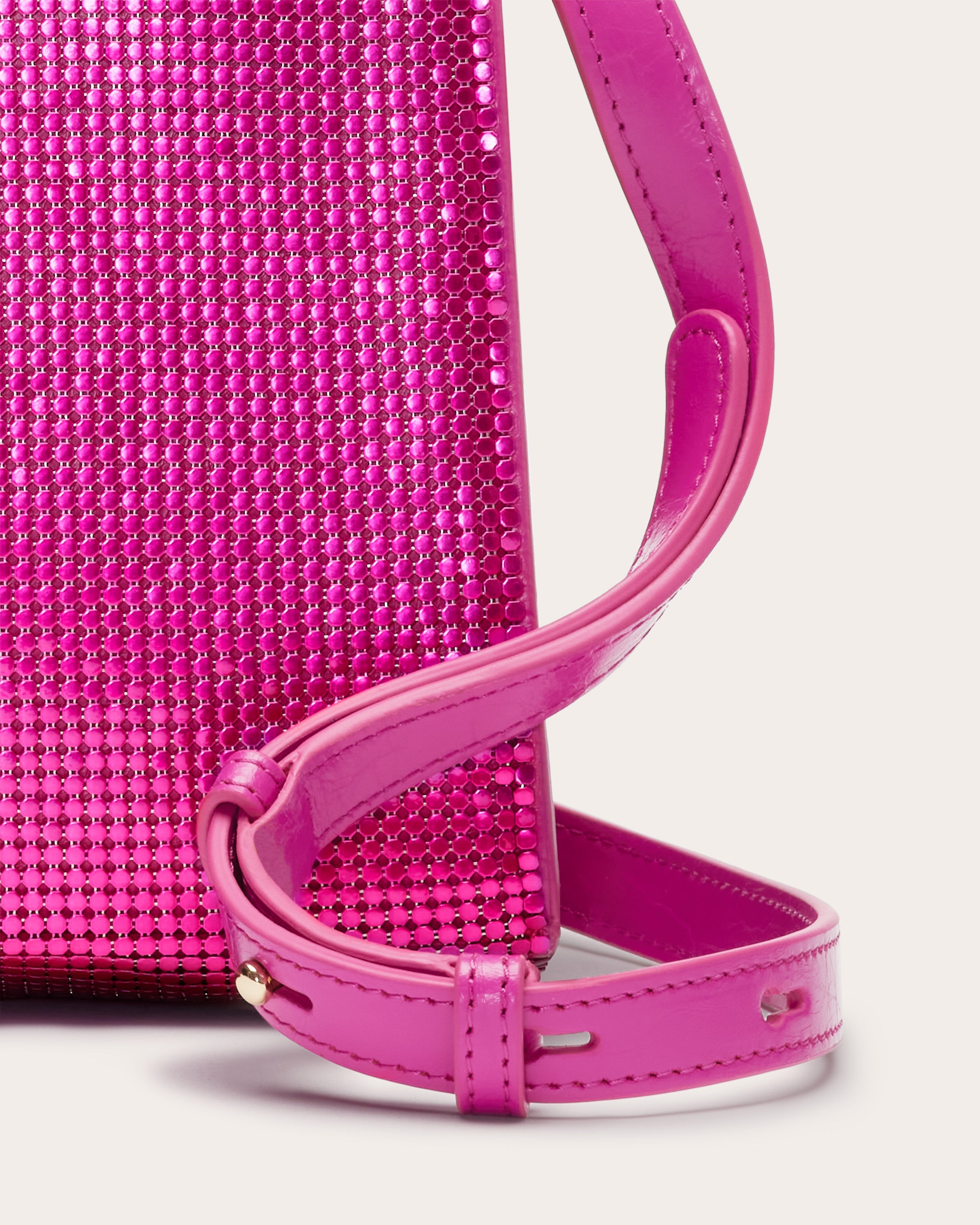 Ramy Brook Portia Leather Chainmail Bag - electric pink - image 5