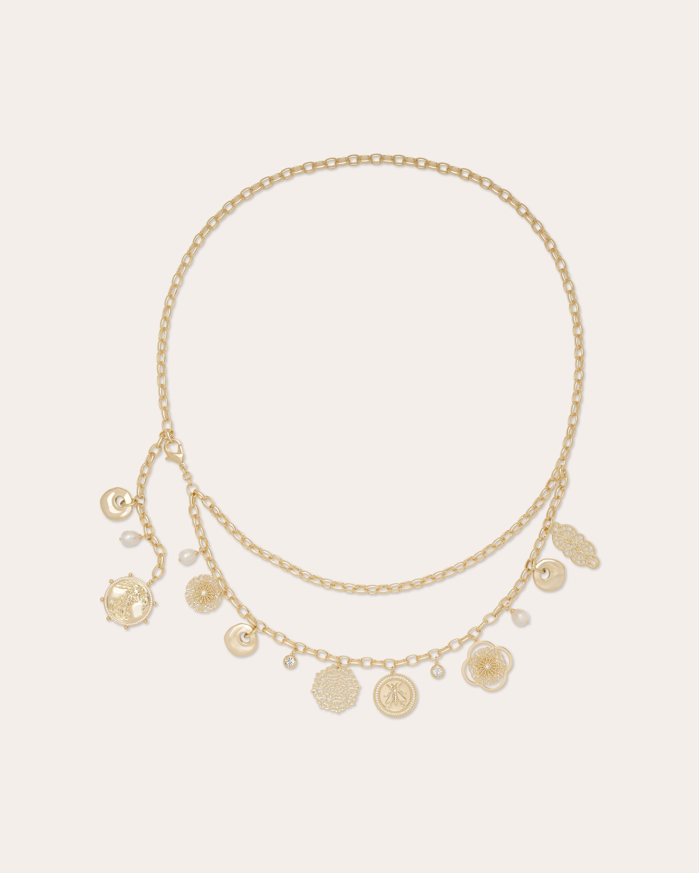 Ariana Medallion Charm Chain Belt In Gold Ramy Brook Ariana Medallion Charm Chain Belt In Gold Ramy Brook