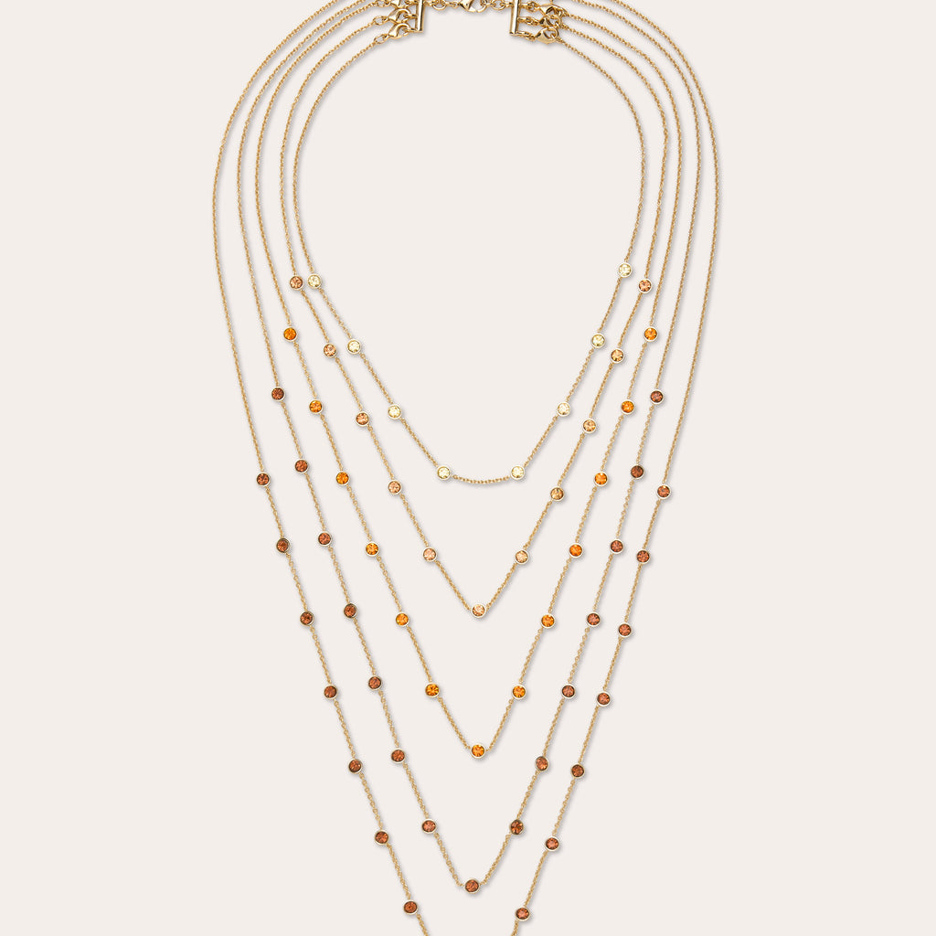 Sierra Layered Gemstone Necklace in topaz | Ramy Brook