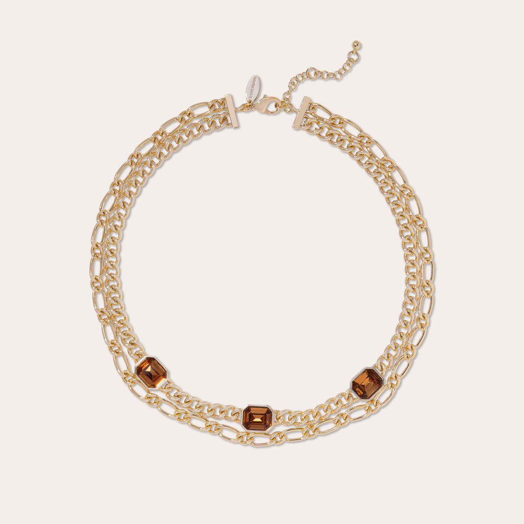 Lexi Gemstone Layered Necklace in gold | Ramy Brook