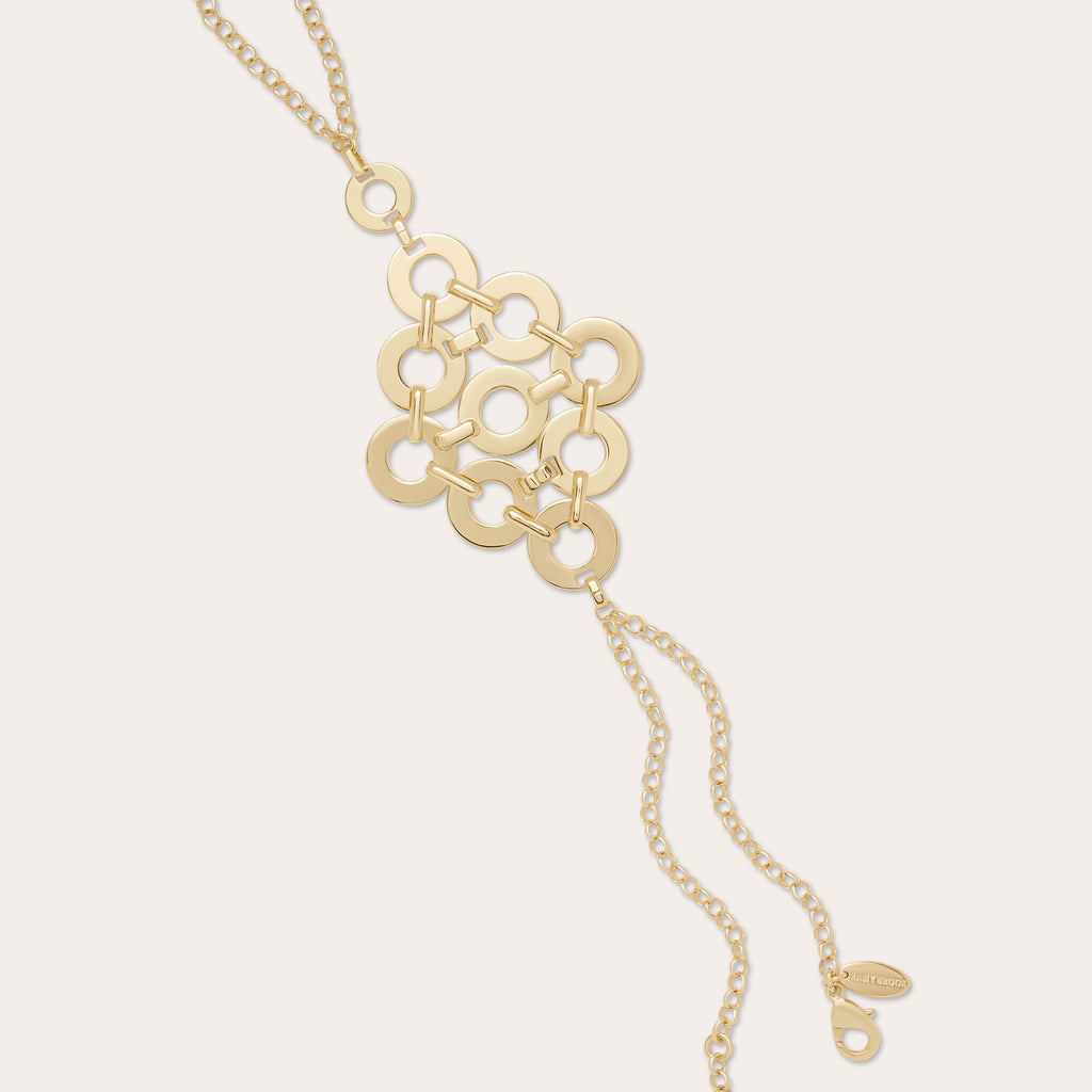 Helen Link Hand Chain in gold | Ramy Brook