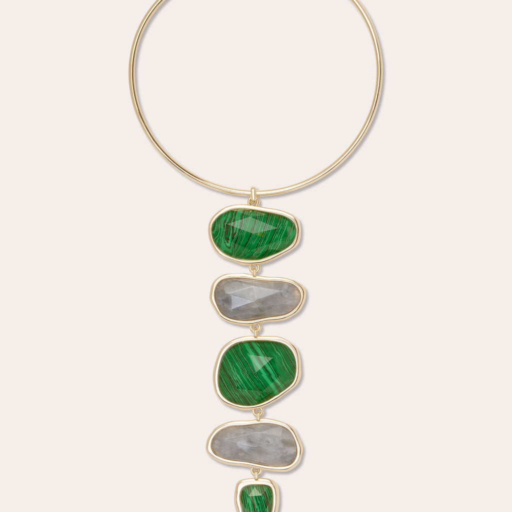 Maria Layered Stone Necklace in gold | Ramy Brook