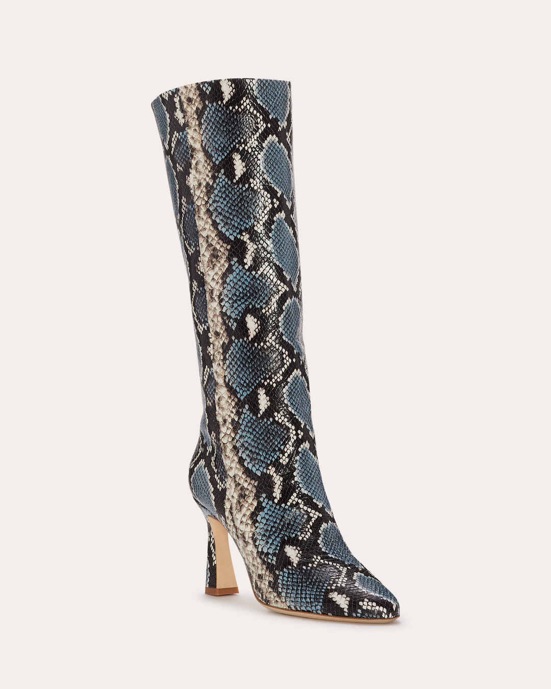 Queen Heeled Snake Boots | BLUE SNAKE in blue snake | Ramy Brook