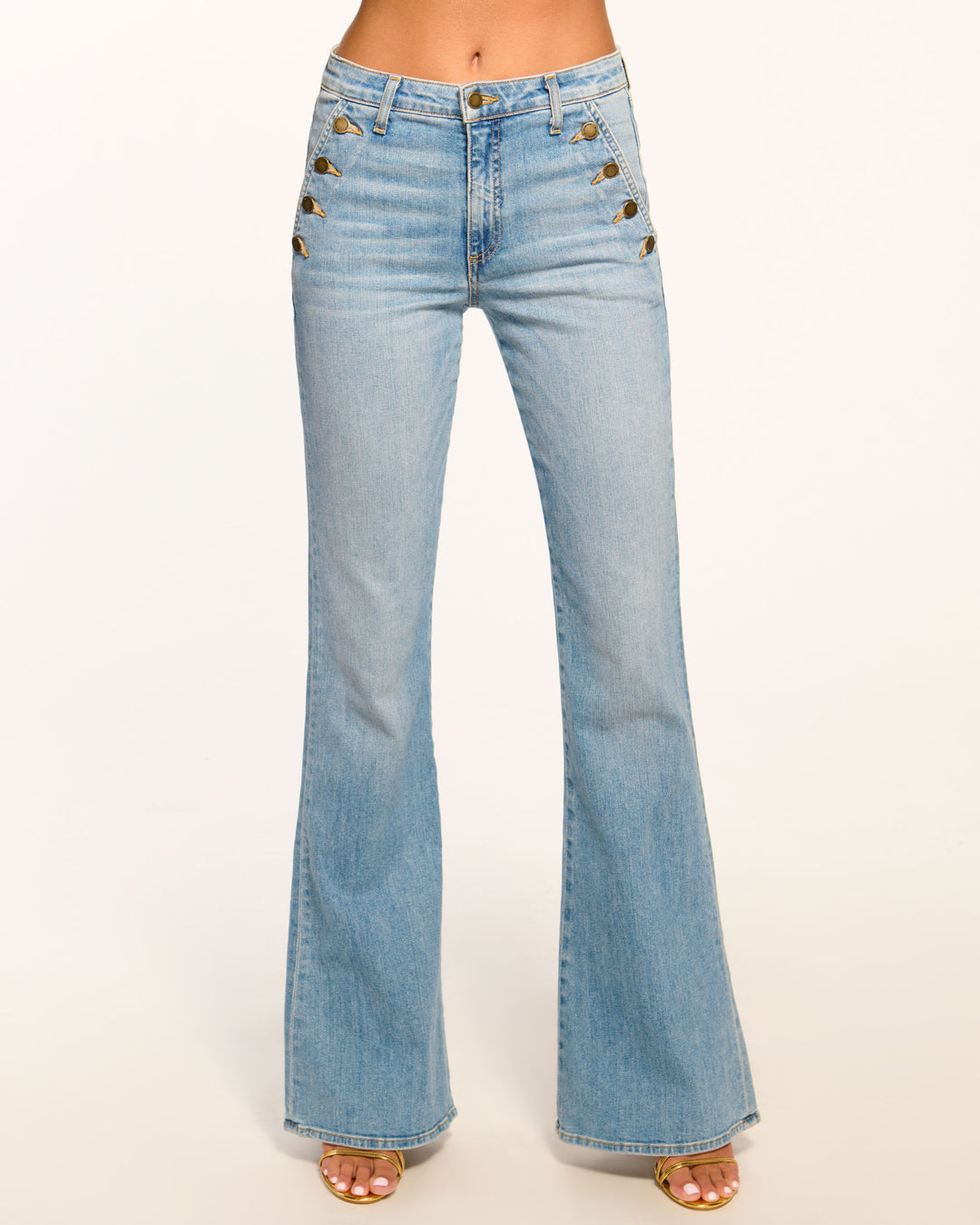 Helena High-Rise Flare Jean in black | Ramy Brook