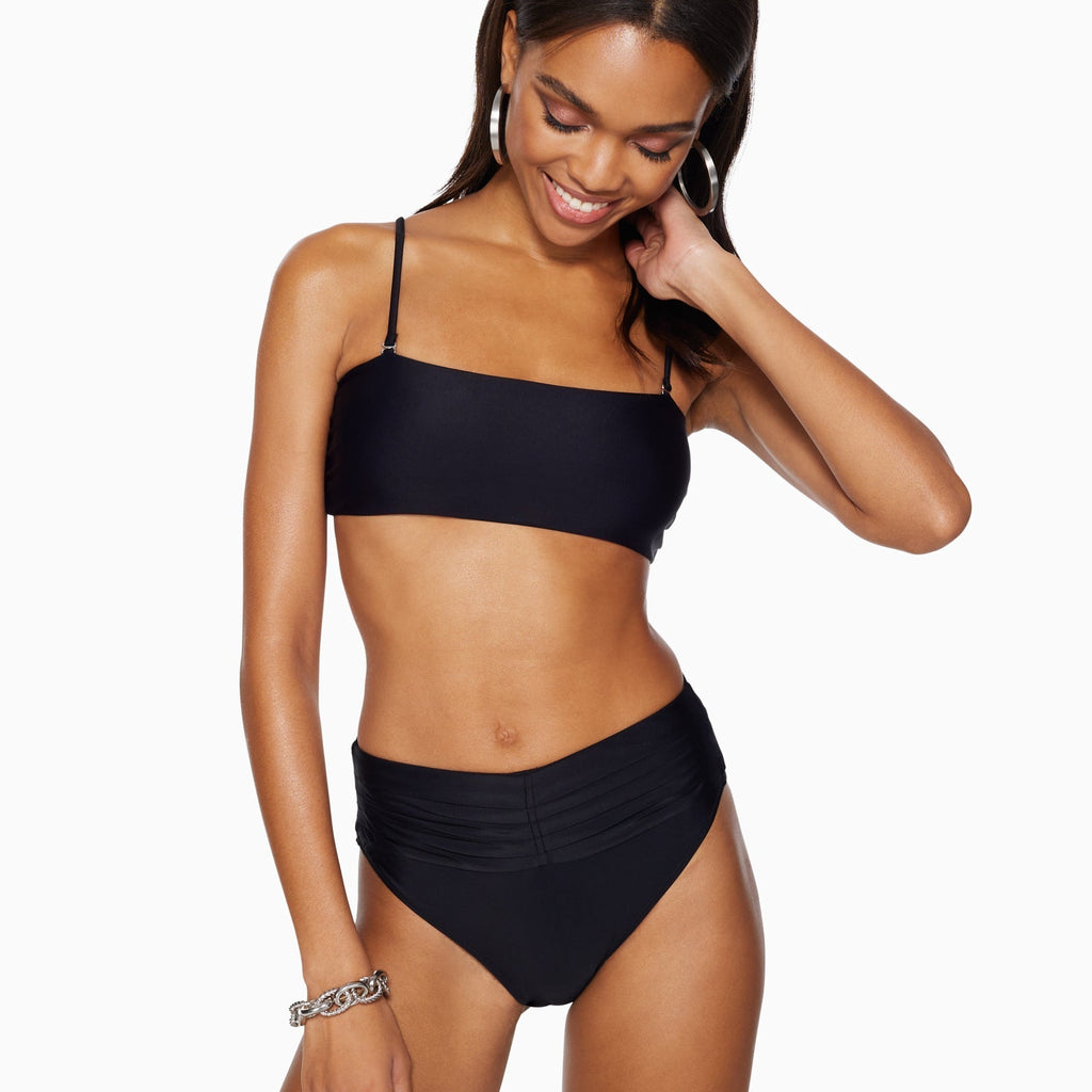 strapless bikini black